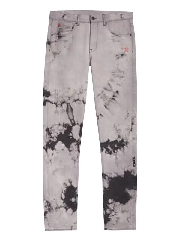 Off-White Slim Fit Tie Dye Jeans - Black