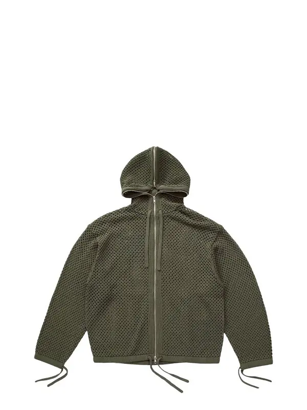 Kenzo Mesh Full Zip Hoodie - Green