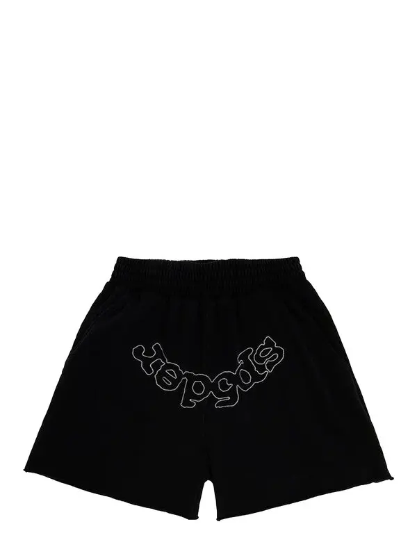 SP5DER Logo Sweatshorts - Black