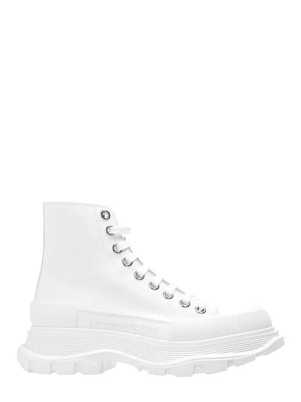 Alexander McQueen Tread Slick Lace-up Boots - White