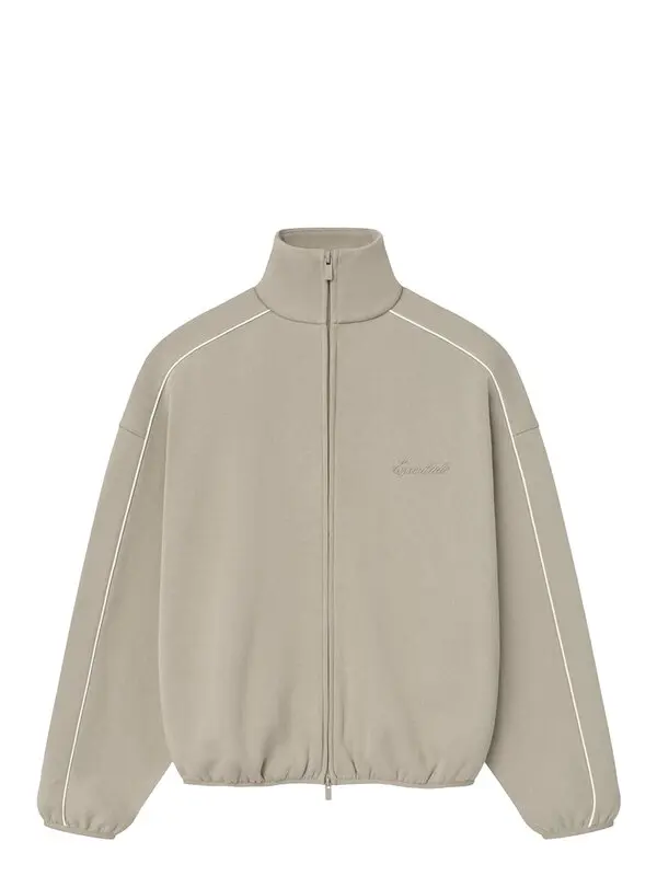 Fear Of God Modern Fleece Track Jacket With Piping - Cream