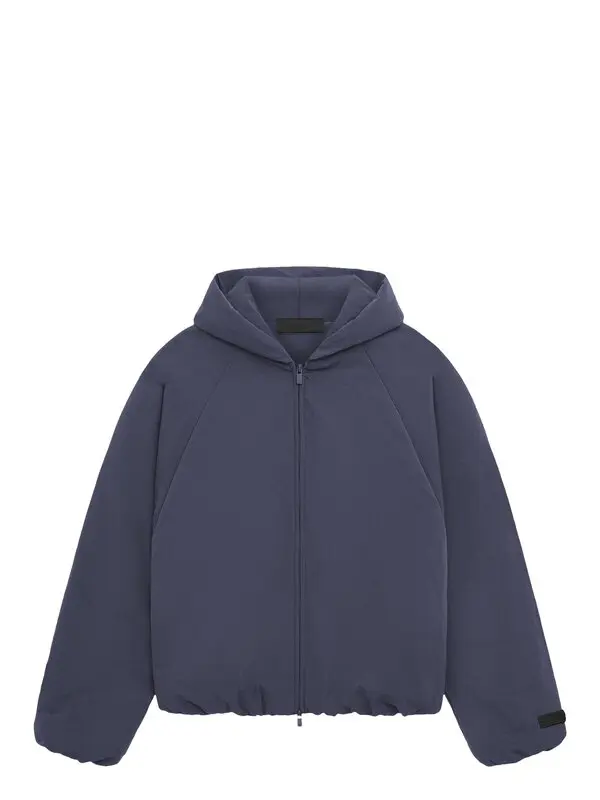Fear Of God Military Nylon Hooded Bomber - Blue