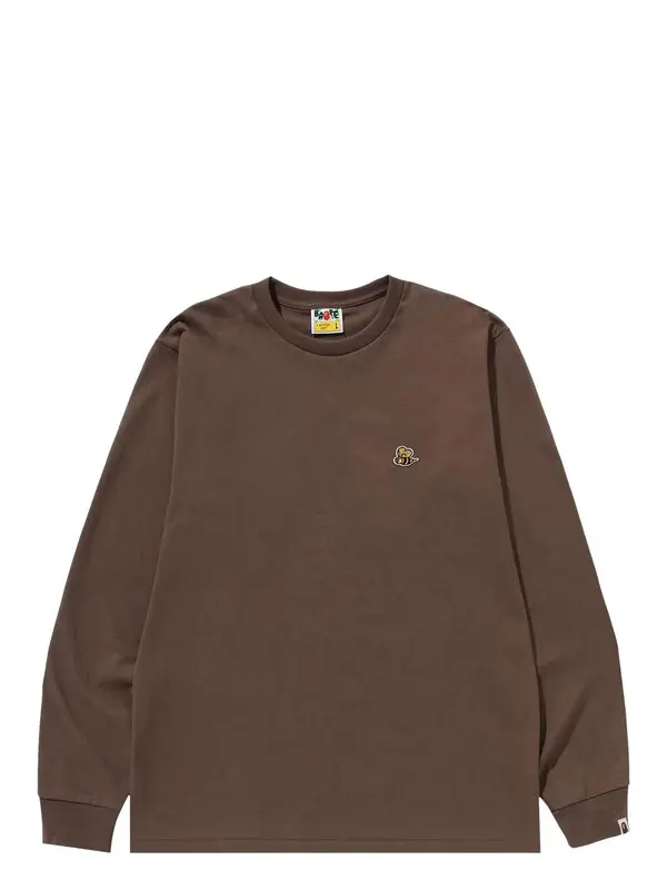 A BATHING APE Bee One Point Long-sleeve Tee - Brown