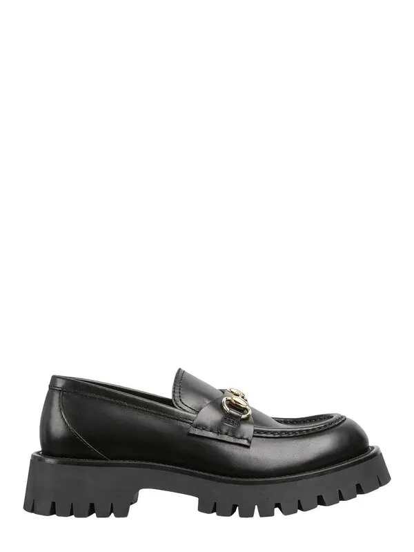 Gucci Lug Sole Horsebit Loafer - Black