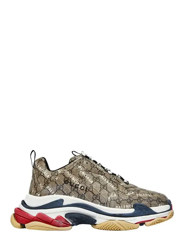 Balenciaga Gucci X Triple S Sneakers - Brown