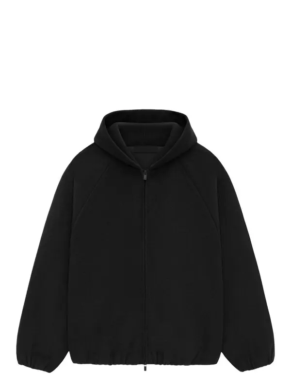 Fear Of God Brushed Hooded Bomber Jacket - Black