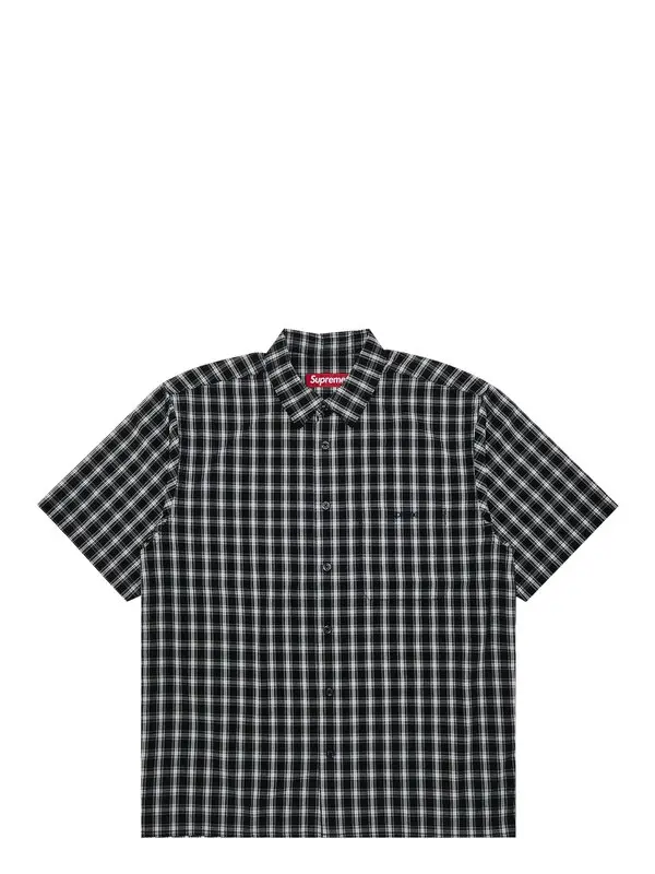 Supreme Mini Plaid Short-sleeve Shirt - Black