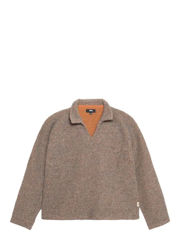 StÜssy Wool Blend Sherpa Pullover - Grey