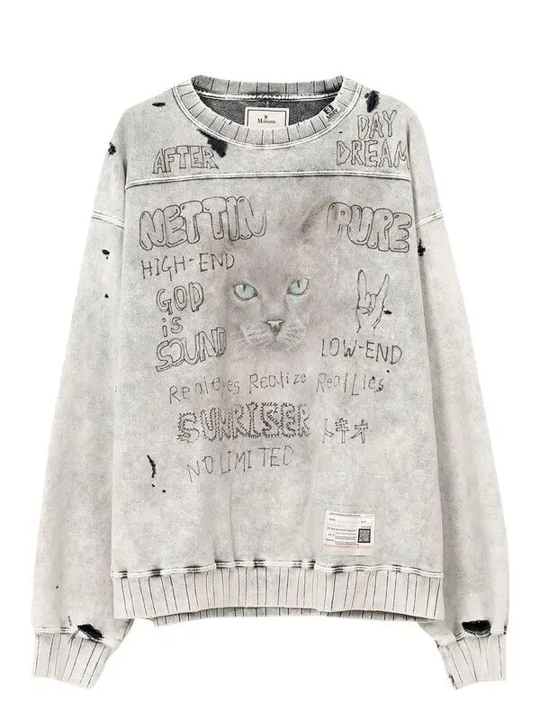 Mihara Yasuhiro Bleached Pullover - Grey
