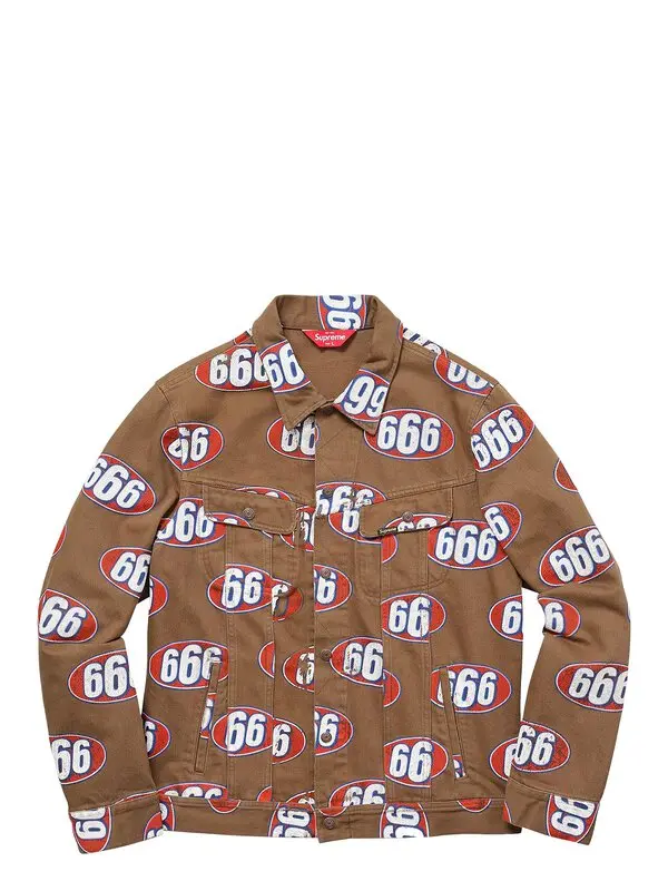 Supreme Denim Trucker Jacket - Brown