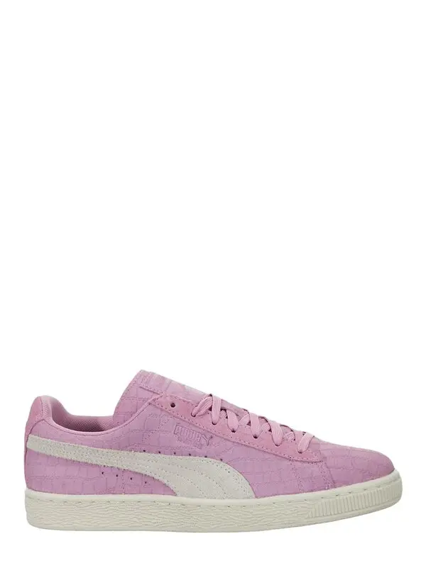 PUMA Suede Classic Crocodile Embossed Sneakers - Pink