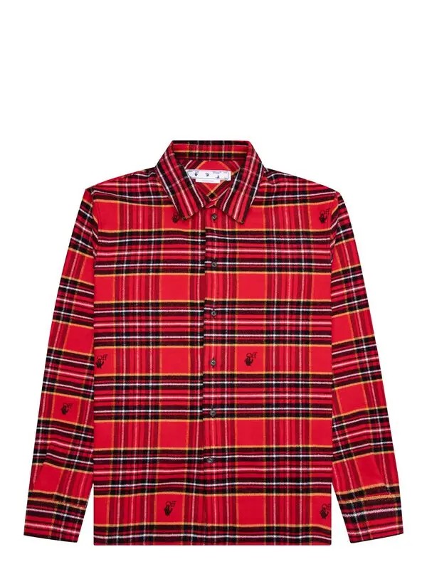 Off-White Flannel Skate Shirt - Red