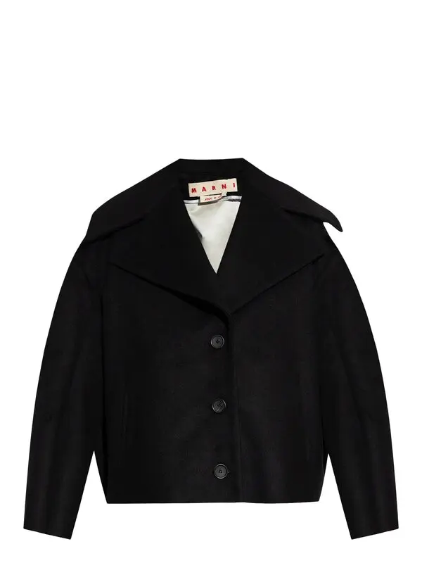 Marni Bonded Wool Jacket - Black