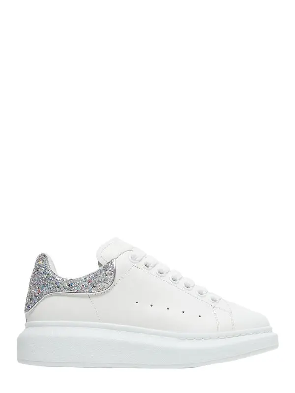 Alexander McQueen Oversized Sneaker With Glitter Detail - White