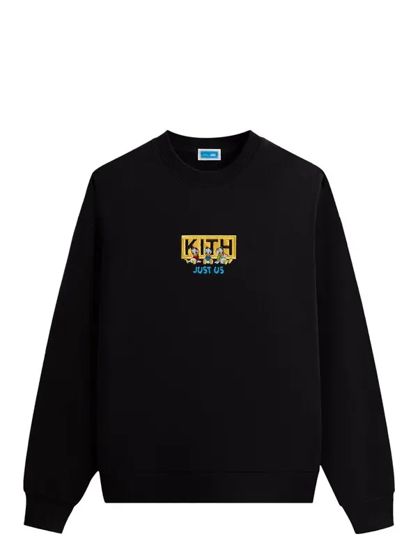 Kith For Disney Donald Duck Triplets Vintage Nelson Crewneck - Black