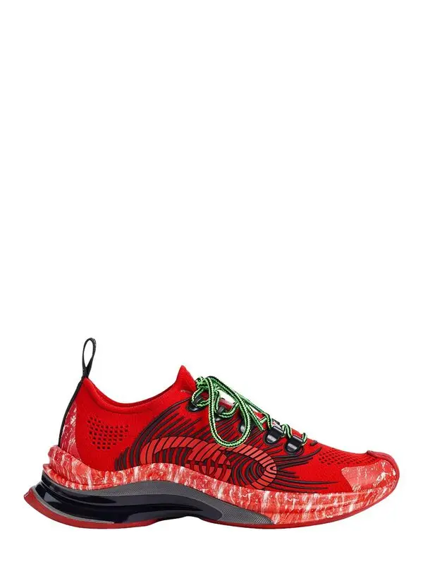 Gucci Low Top Run Sneaker - Red