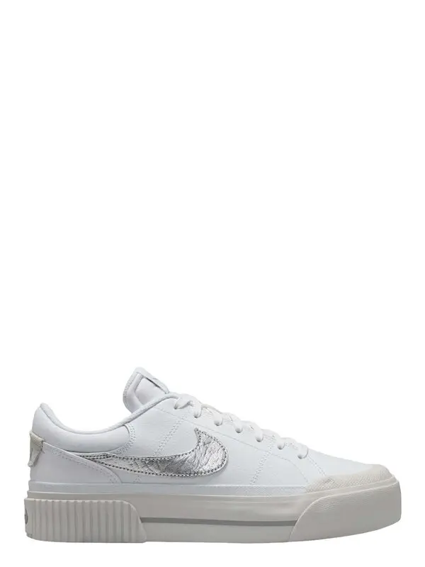 Nike Court Legacy Lift Metallic Sneakers - White
