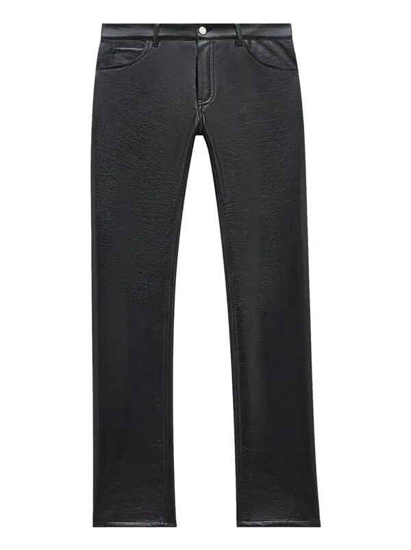 COURREGES 5-pocket Vinyl Pants - Black