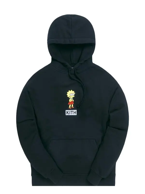 Kith For The Simpsons Lisa Logo Hoodie - Black