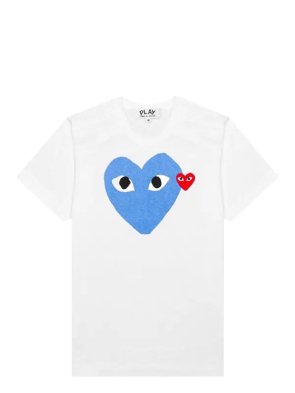 Play Comme Des Garcon Colored Heart Tee - Blue