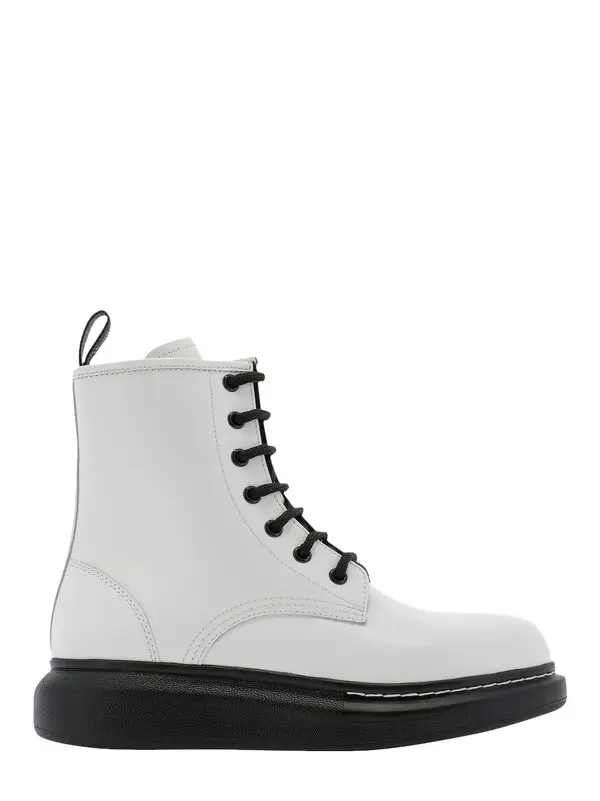 Alexander McQueen Hybrid Lace-up Boots - White