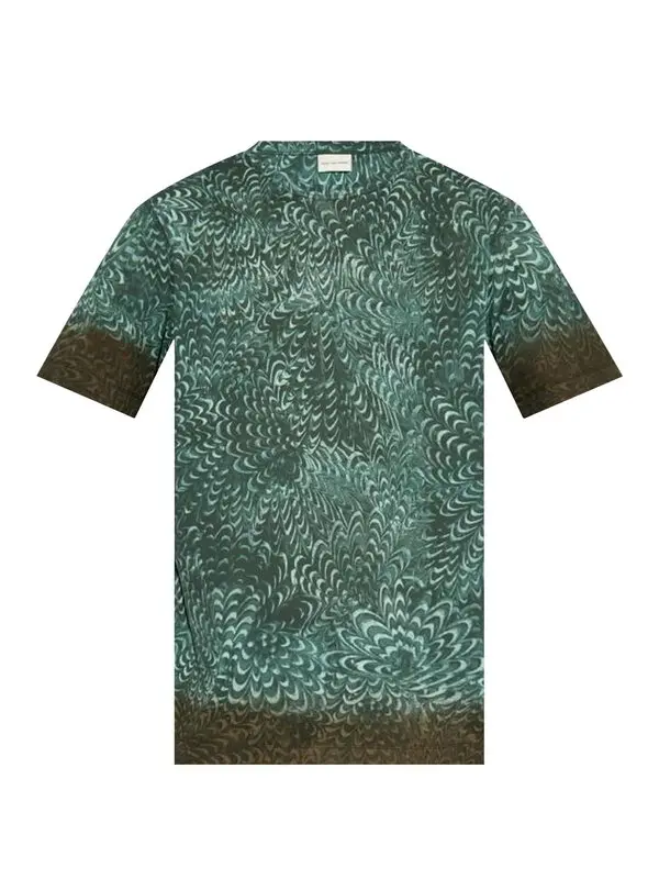 Dries Van Noten Hubba Print T-shirt - Blue