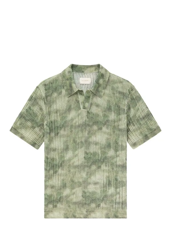 Aimé Leon Dore Mesh Knit Polo - Green