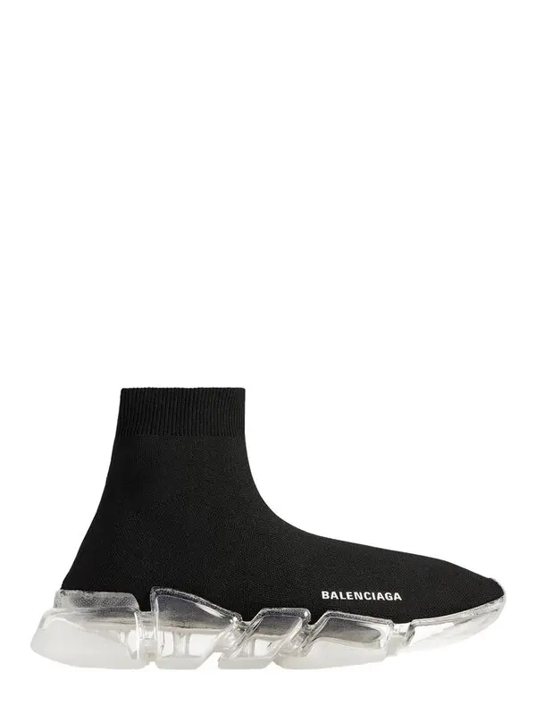 Balenciaga Speed 2.0 Sneaker With Full Clear Sole - Black