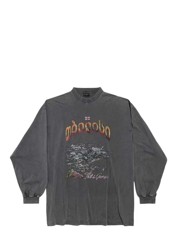 Balenciaga Tbilisi Long-sleeve T-shirt - Black