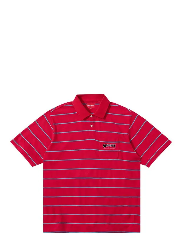 Supreme X Thrasher Stripe Polo - Red