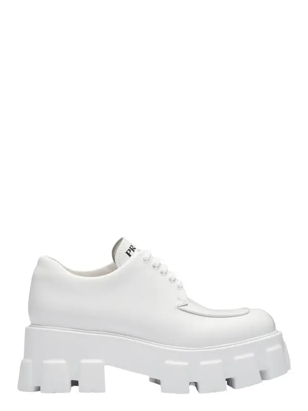 Prada Monolith Lace Up - White