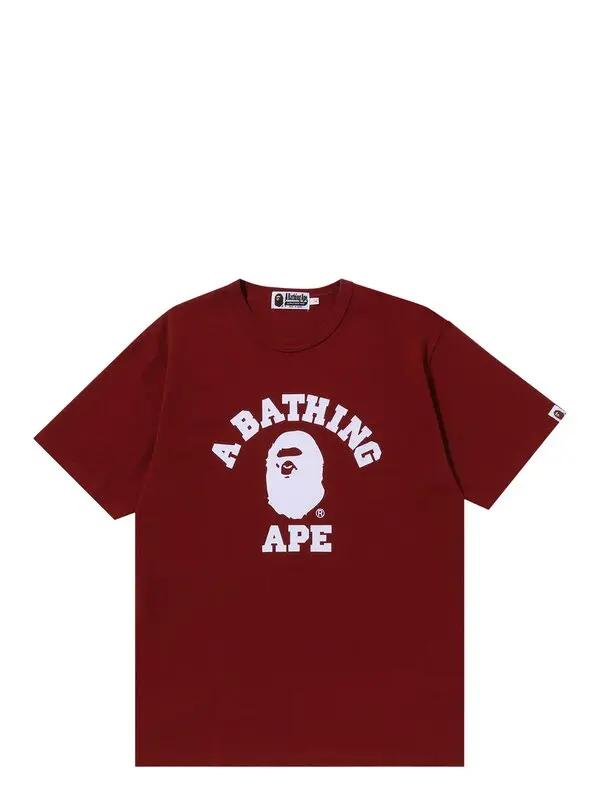 A BATHING APE College Heavy Weight Tee - Red