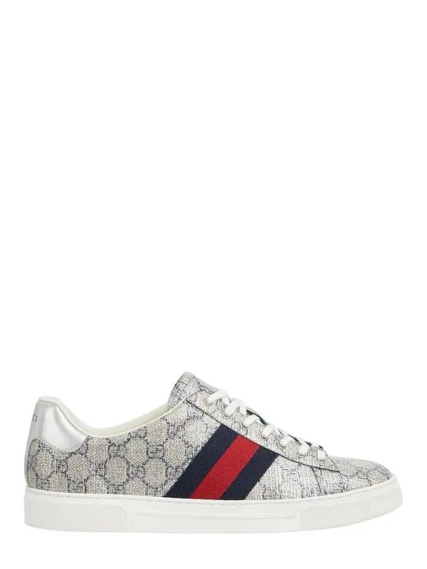Gucci Ace Gg Supreme Canvas Sneakers - Cream