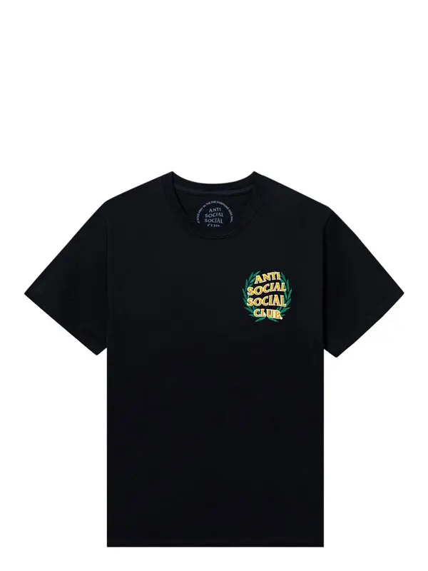 ANTI SOCIAL SOCIAL CLUB Laurel Logo Flip Tee - Black