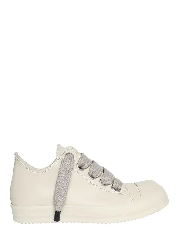 Rick Owens Lido Jumbo Laced Low Sneakers - White
