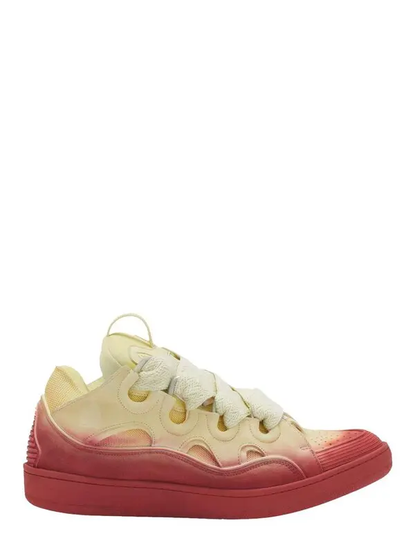 LANVIN Curb Hand-sprayed Sneakers - Yellow