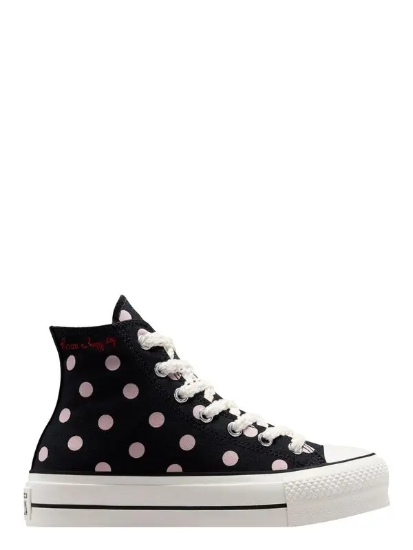 CONVERSE Chuck Taylor All Star Lift Platform High Polka Dot Sneakers - Black