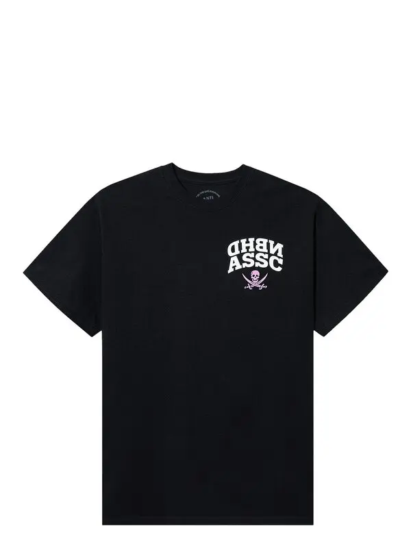 ANTI SOCIAL SOCIAL CLUB X Neighborhood Reverse Pink Logo Tee - Black