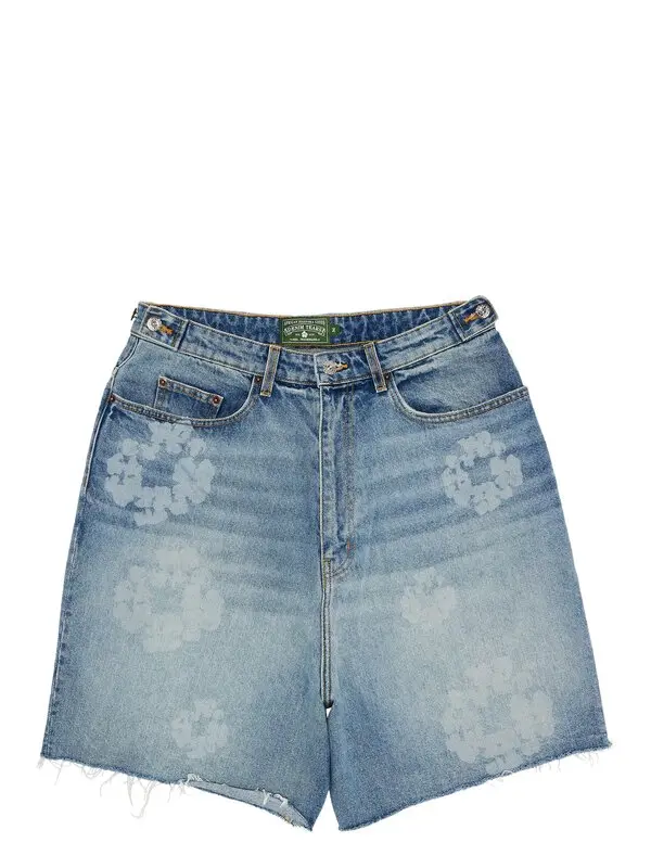 DENIM TEARS Laser Wreath Denim Short - Blue