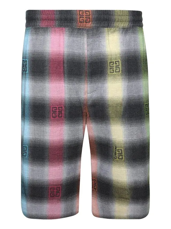 Givenchy 4g Plaid Bermuda Shorts - Multicolor