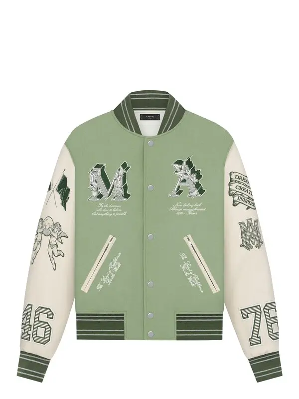 Amiri Ma Angel Varsity Jacket - Green