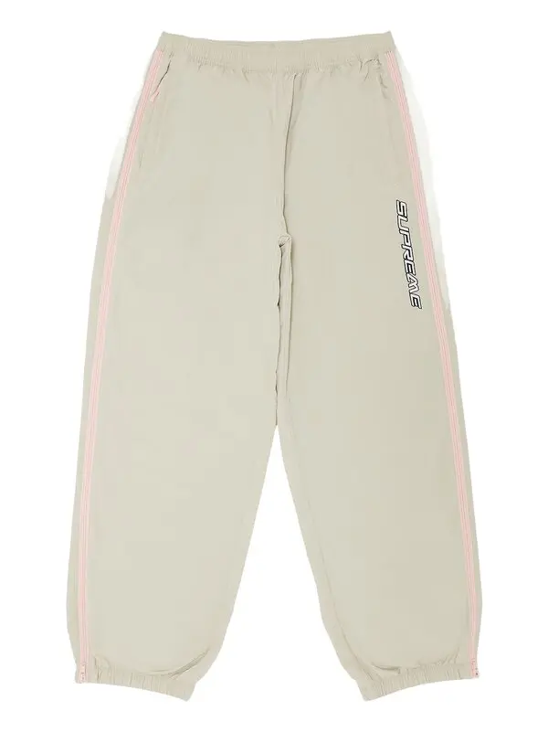 Supreme Contrast Zip Warm Up Pant - Tan
