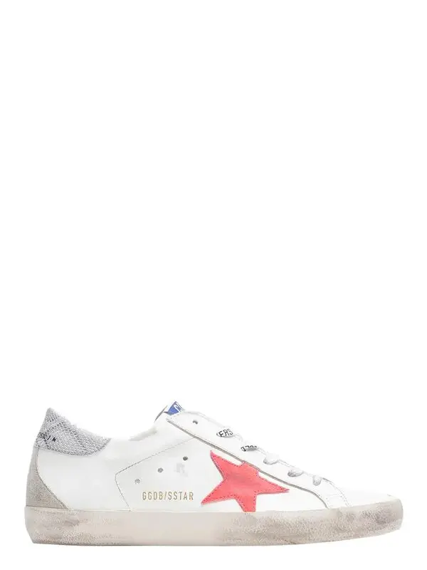 GOLDEN GOOSE Superstar Lobster Silver Sneakers - White