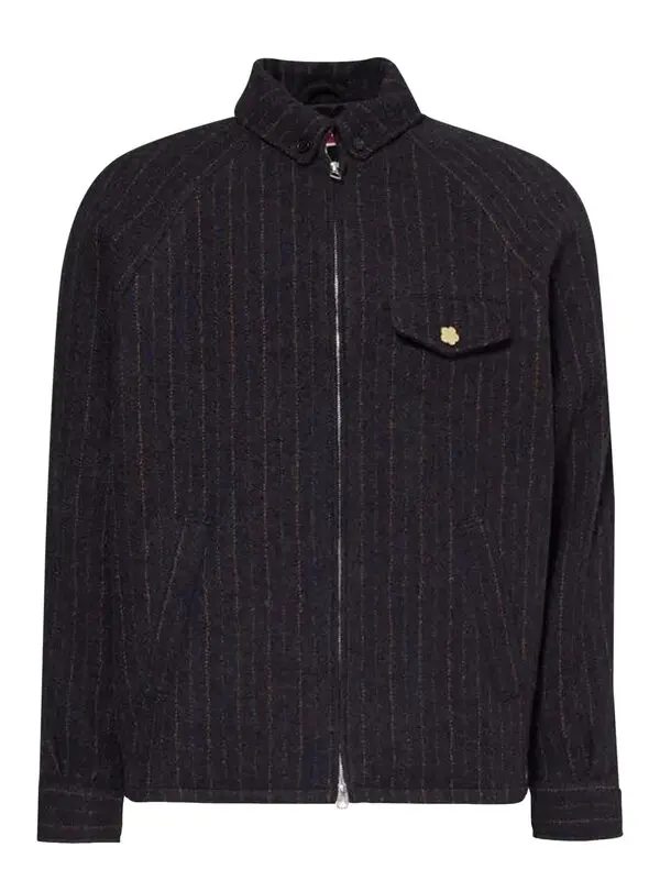 Kenzo Striped Wool Blouson - Blue