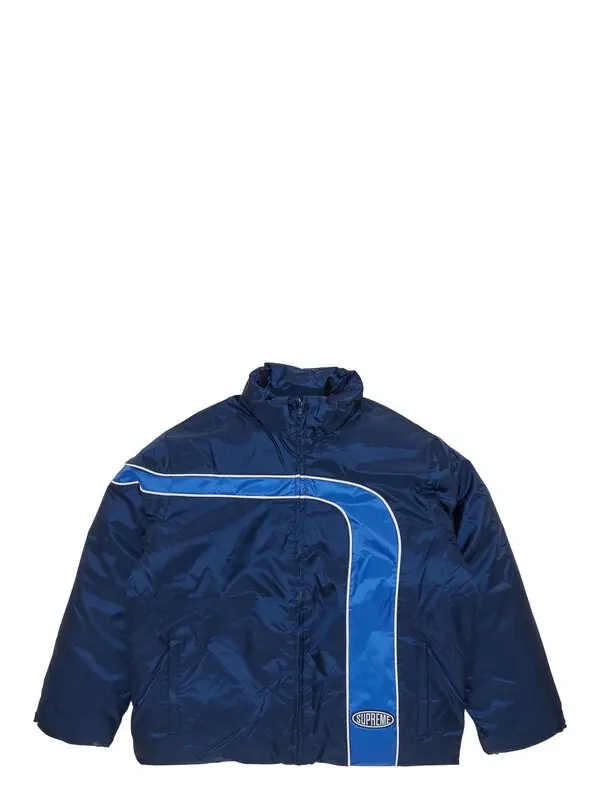 Supreme Stripe Puffer Jacket - Blue