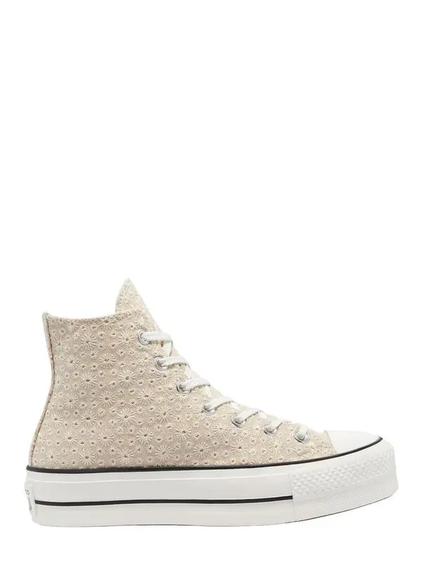 CONVERSE Chuck Taylor All Star Platform High 'broderie - Cream