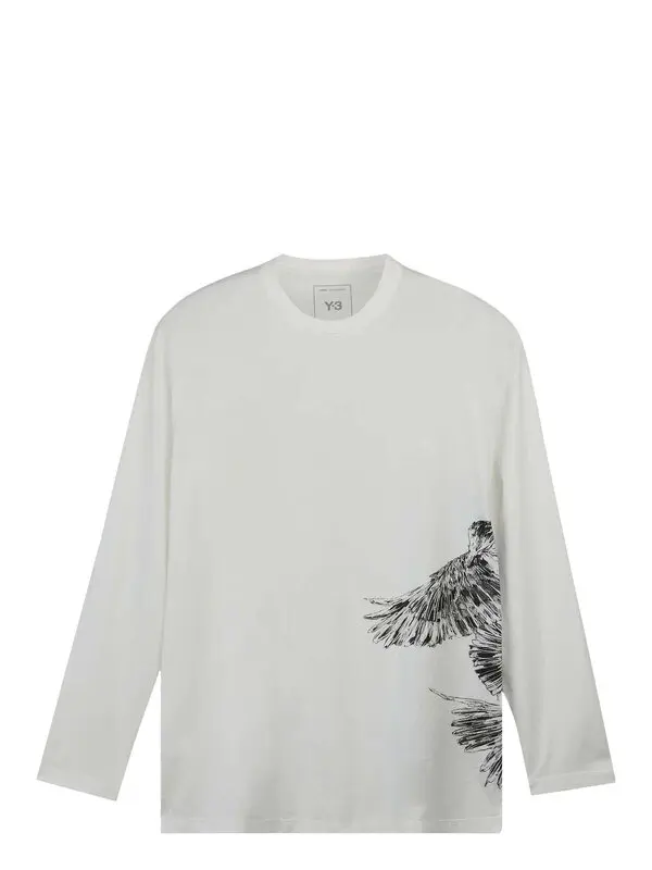 Y3 Graphic Long-sleeve Tee - White