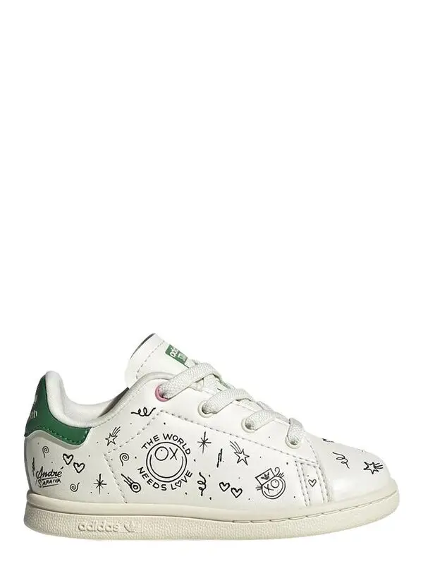 Adidas André Saraiva X Stan Smith I 'the World Needs Love' Sneakers - Cream