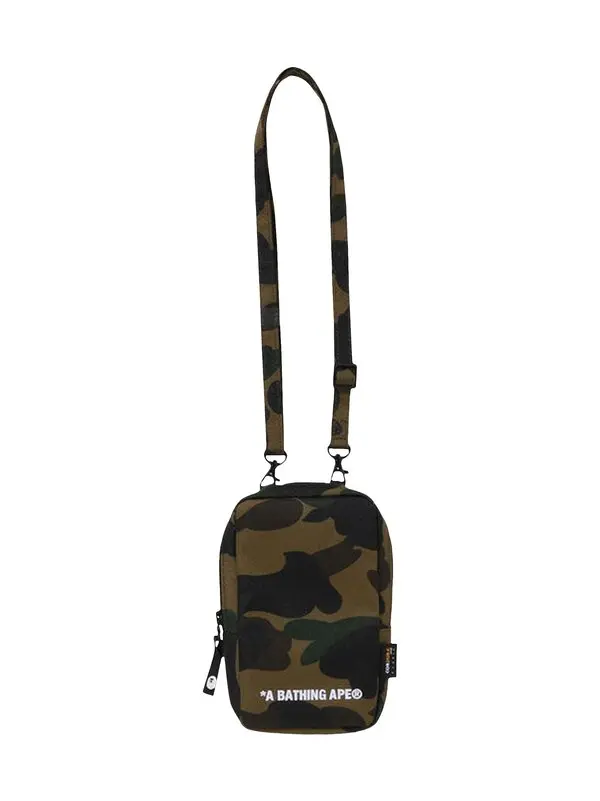 A BATHING APE 1st Camo Cordura Phone Shoulder Bag - Green