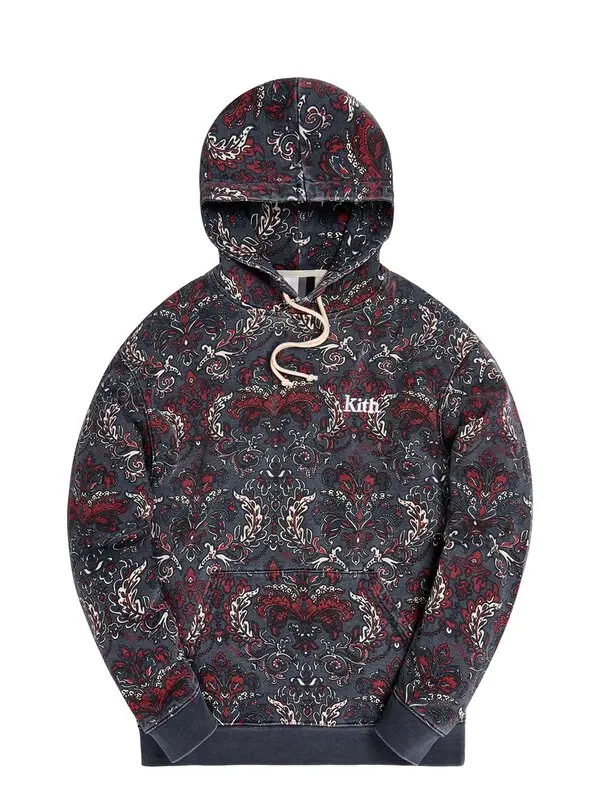 Kith Printed Fleece Williams Iii Hoodie - Blue